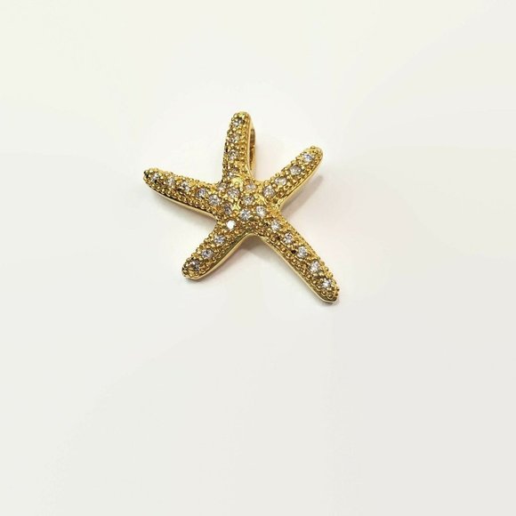 Jewelry | Gold Tone Pave Set Rhinestone Starfish Pendant | Poshmark
